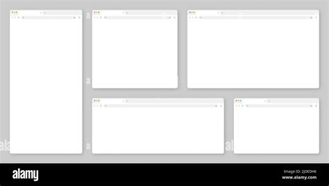 Blank Web Browser Window With Tab Toolbar And Search Field Modern