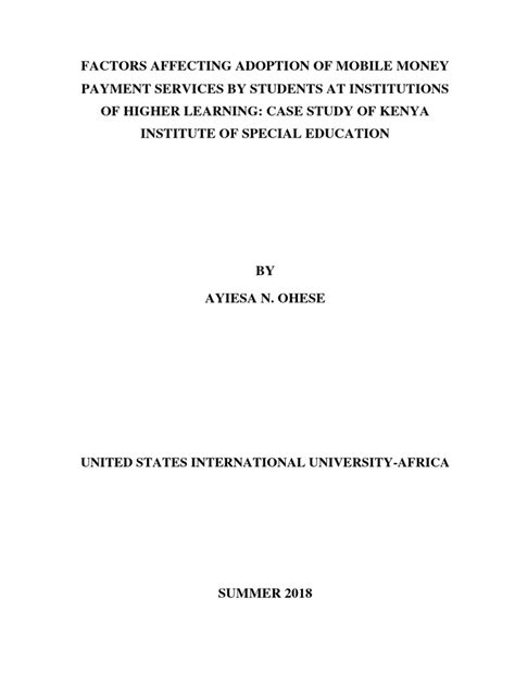 Factors Affecting Adoption Of Mobile Mon Pdf