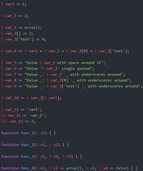 Php How To Visually Separate Dollar Sign From Variable Name In Visual