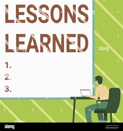Text Sign Showing Lessons Learned Business Idea Experiences Distilled