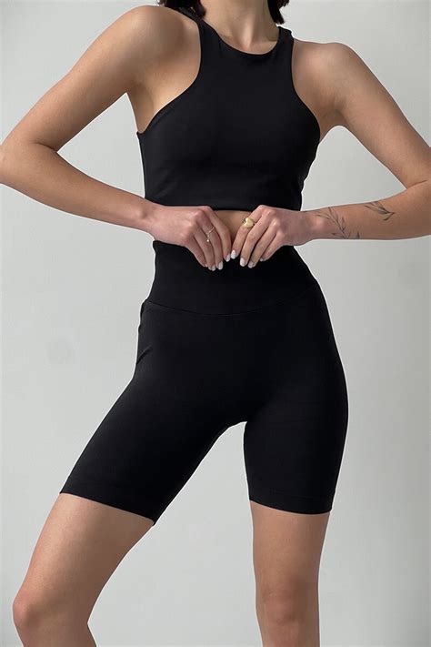 Женские Бесшовные Шорты Велосипедки Without Push Up Black– купить по ...