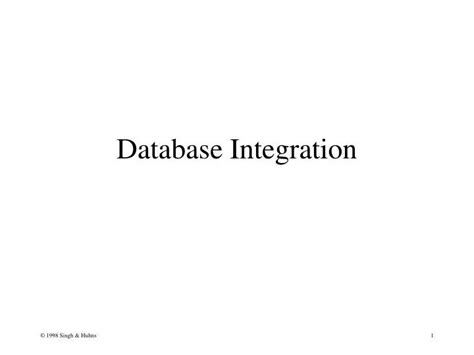 PPT Database Integration PowerPoint Presentation Free Download ID
