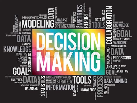 Decision Making Word Cloud Business Concept Stock Vector Colourbox