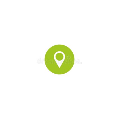 Outline Location Icon Gps Pointer Map Pin Navigator Guide Vector Line Simple Button Stock