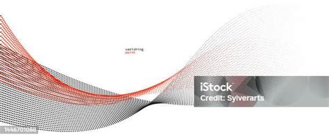 흐르는 사라지는 입자의 물결벡터 추상적 배경 빨간색과 검은 색 매력적인 선이 모션 이완 일러스트레이션 이미지처럼 연기에 점점 3차원 형태에 대한 스톡 벡터 아트 및 기타