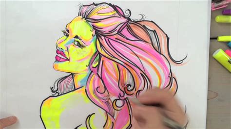 Highlighter Marker Portrait Highlighter Art 1 Youtube