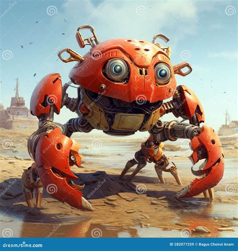 Crab Robot Digital Illustration Stock Illustration Illustration Of Clothing Comics 282077259
