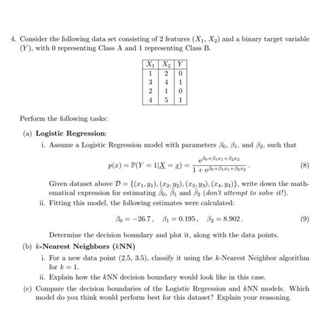 Solved Consider The Following Data Set Consisting Of Chegg