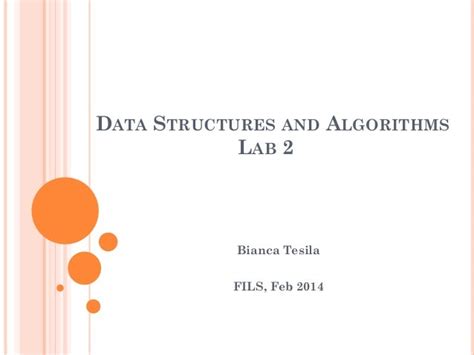 data structures and algorithms lab2