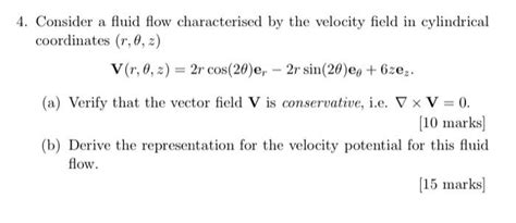 [solved] consider a fluid flow characterised by the veloci
