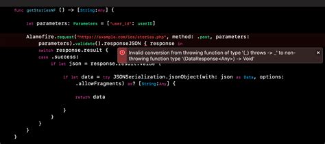Ios Return Alamofire Response From A Function Stack Overflow