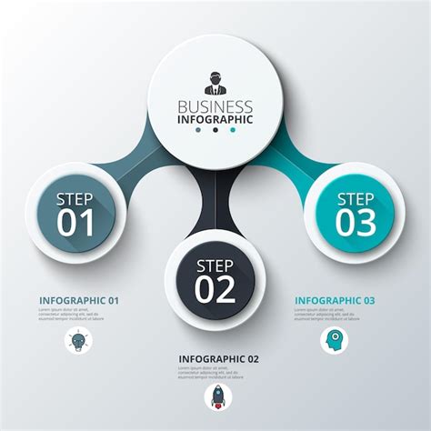 Premium Vector Flowchart Infographic With 3 Options