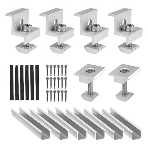 Kcahpan 6pcs Practical Solars Panel Brackets Set Suitable For Flat Roofs Pitched Roofs Cement