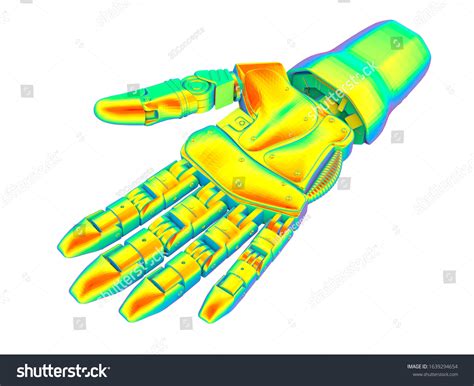 3d Rendering Robotic Limb Finite Element Stock Illustration 1639294654