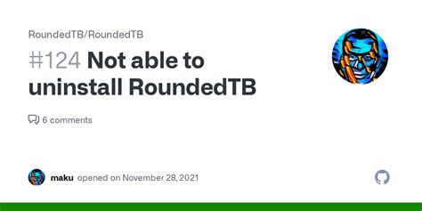 Not Able To Uninstall RoundedTB Issue RoundedTB RoundedTB GitHub
