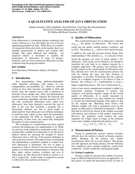 Pdf A Qualitative Analysis Of Java Obfuscation