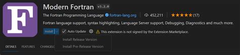 Cant Install Vscode Modern Fortran Not Signed By Marketplace