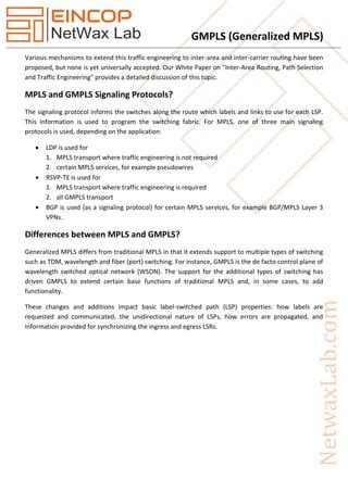 GMPLS Generalized Mpls PDF