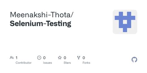 GitHub Meenakshi Thota Selenium Testing