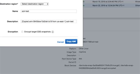 Error Modify Ami Attributes Invalidparameter Snapshots Encrypted With The Aws Managed Cmk Can