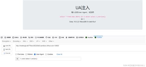 Ctfhub Cookie注入，ua注入，refer注入，过滤空格（利用hackbar插件）buuctf 上hackbar