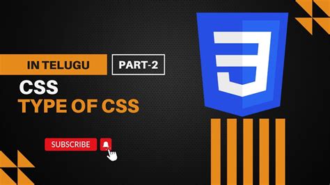 2 Types Of Css In Telugu Css Tutorial In Telugu Css For Beginners