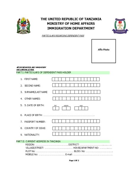 Dependent Pass Update Information Form Pdf