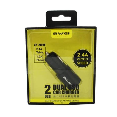AWEI C A Output Dual Port Usb Car Charger Lazada PH