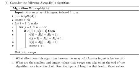 Solved I What Effect Does This Algorithm Have On The Array