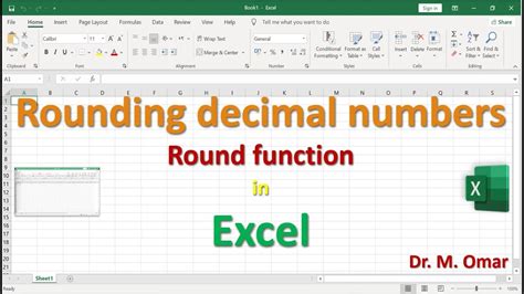 Rounding Decimal Numbers Round Function In Excel Youtube