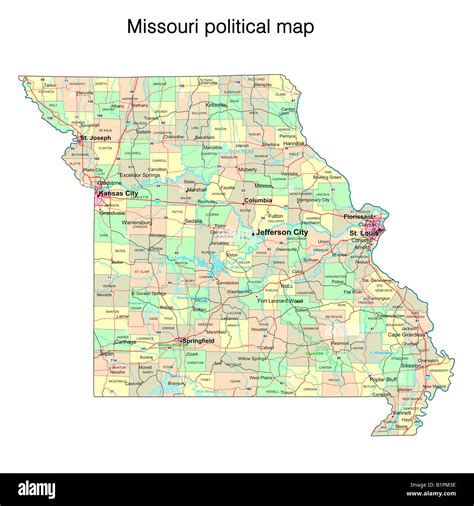 Missouri Karten Fotos Und Bildmaterial In Hoher Auflösung Alamy