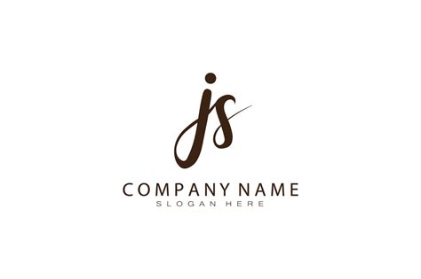 Js Initials Handwritten Design Template Graphic By Cavuart Creative Fabrica
