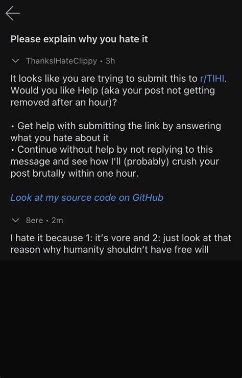 Thanks I Hate Having To Explain Why I Hate Vore R Tihi