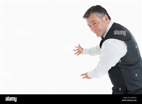 Man Pointing To Something Stock Photo Alamy