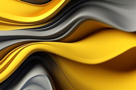 Premium Ai Image Gray And Yellow Abstract Background