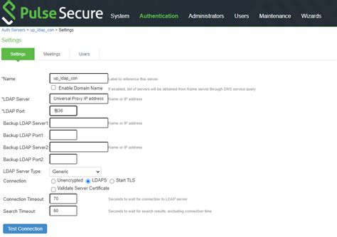 Configurazione Della Vpn Pulse Secure Per Protocollo Ldaps Di Lastpass