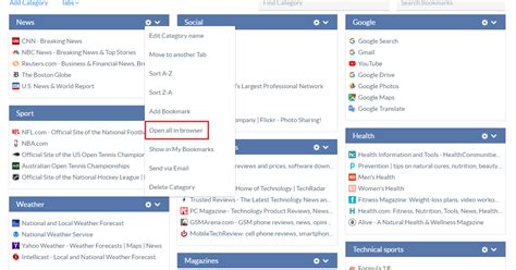 Bookmark Ninja New Feature Open All Bookmarks At Once In A Category