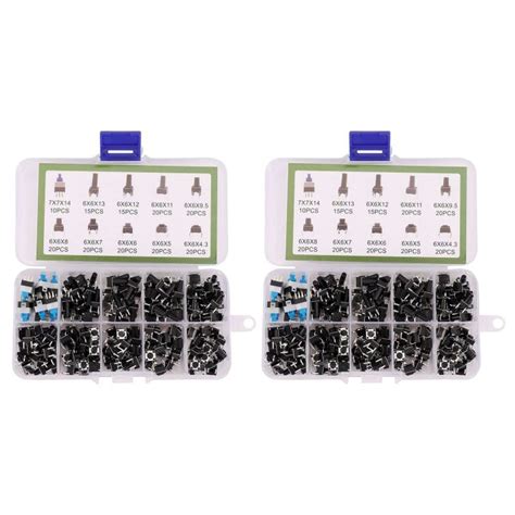 10 Kinds Values 360pcs Tactile Push Button Switch Micro Trigger Mini Momentary Tact Assortment
