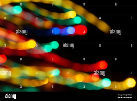 abstract floating bokeh on black isolated background bokeh of light