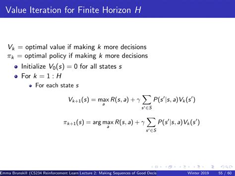 Cs234 Winter 2019 2강 Given A Model Of The World 공부 별별정보