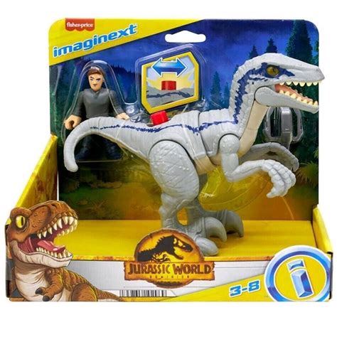 Mattel Imaginext Jurassic World Auf Der Flucht Figurenset Mit Blue