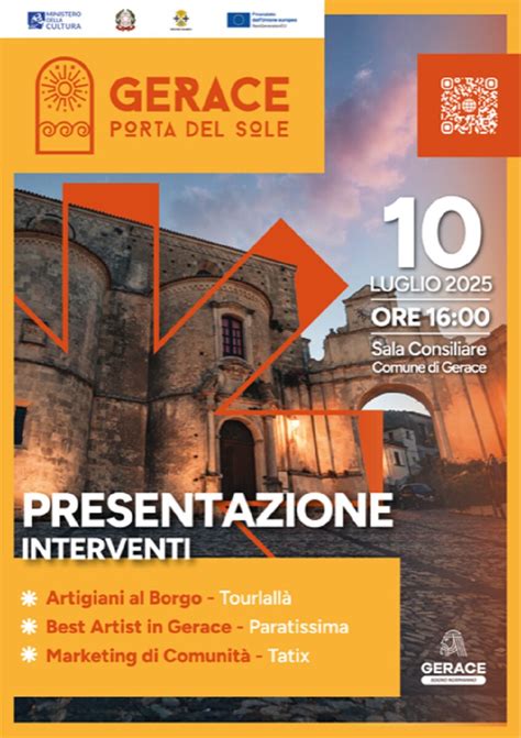 “gerace Porta Del Sole” Presentazione Degli Interventi Del Progetto