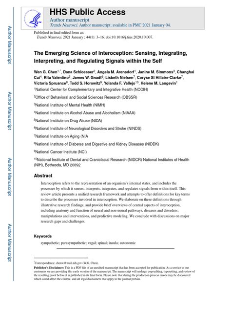 The Emerging Science Of Interoception Sensing Integrating Interpreting And Regulating