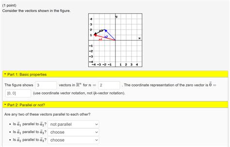 Solved 1 Point Consider The Vectors Shown In The Figure
