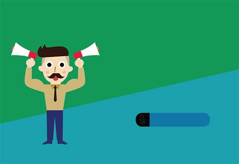 Esp에 대 한 평면 디자인 비즈니스 벡터 일러스트 레이 션 개념 빈 복사 텍스트 웹 배너 홍보 자료 서식 파일을 모의 수염