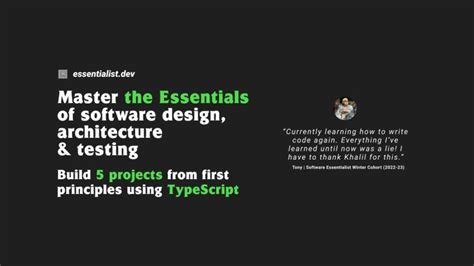 Essentialistdev Master The Essentials Of Software Design Khalil Stemmler