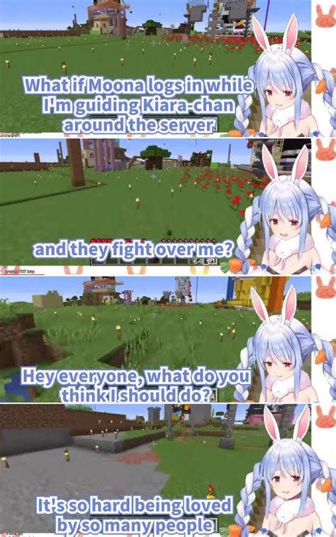 Pekora Is Worried That Her Harem Might Start Fighting Against Each Other During The Minecraft