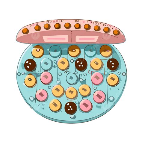 Birth Control Vector Sticker Clipart An Icon Of A Pill Box In Blue And