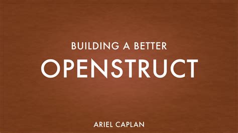Building A Better Openstruct Rubyconf 2016 Speaker Deck