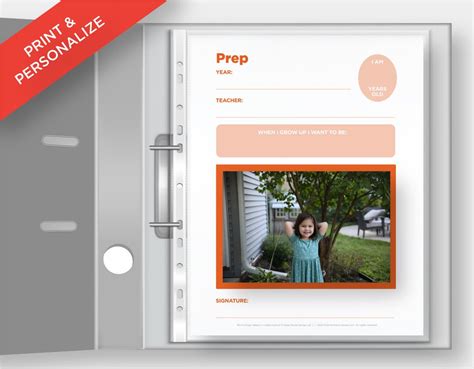 Printable Yearly School Memory Sheets Kindergarten Through Year 12